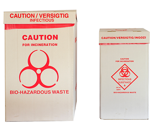 BIOHAZARD WASTE BOX - CARDBOARD BOX – Folks Medical Supplies